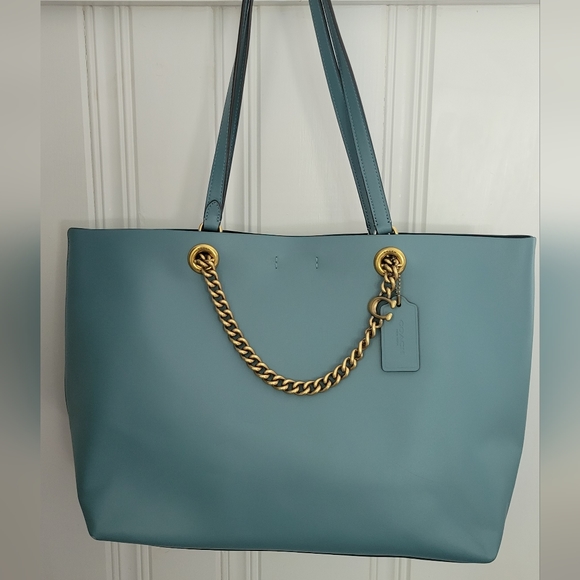 Coach | Bags | Euc Coach Chain Convertible Marine Tote | Poshmark